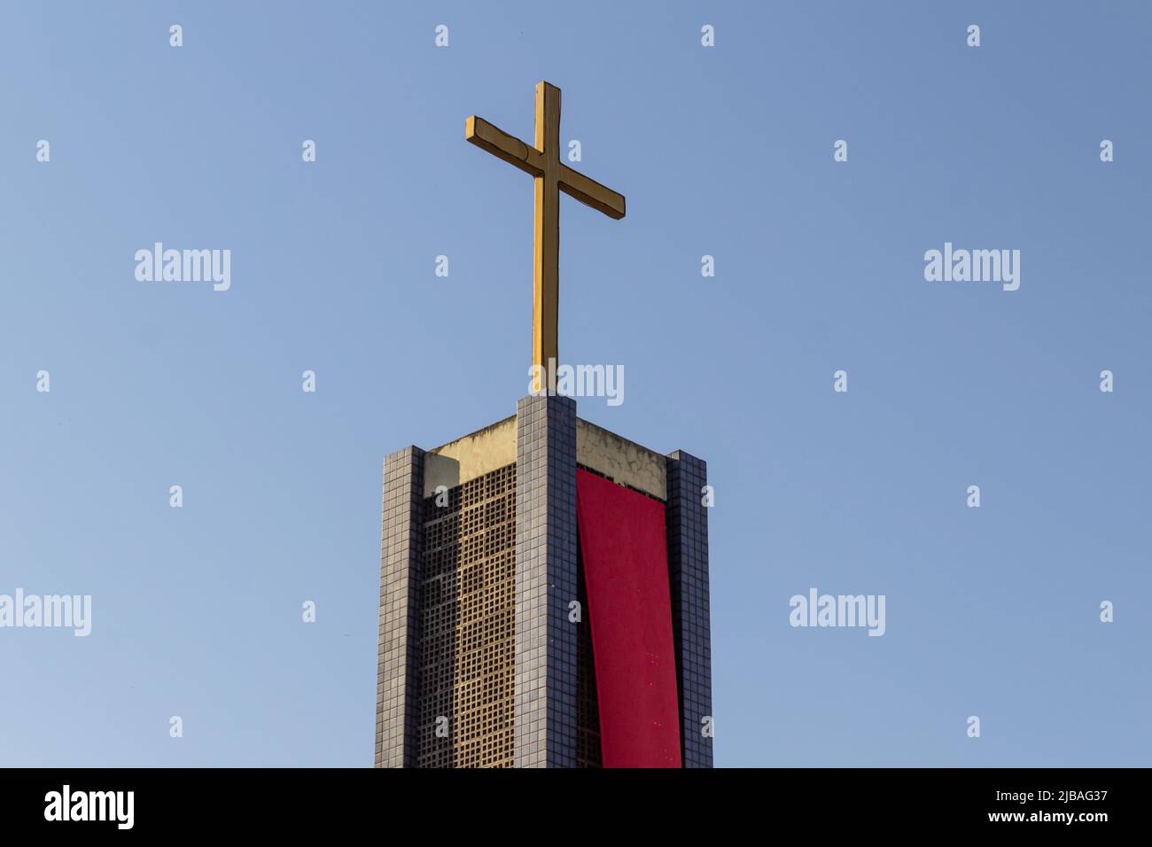 Goiania, Goiás, Brazil – June 04, 2022: Detail of the Church of Goiânia ...