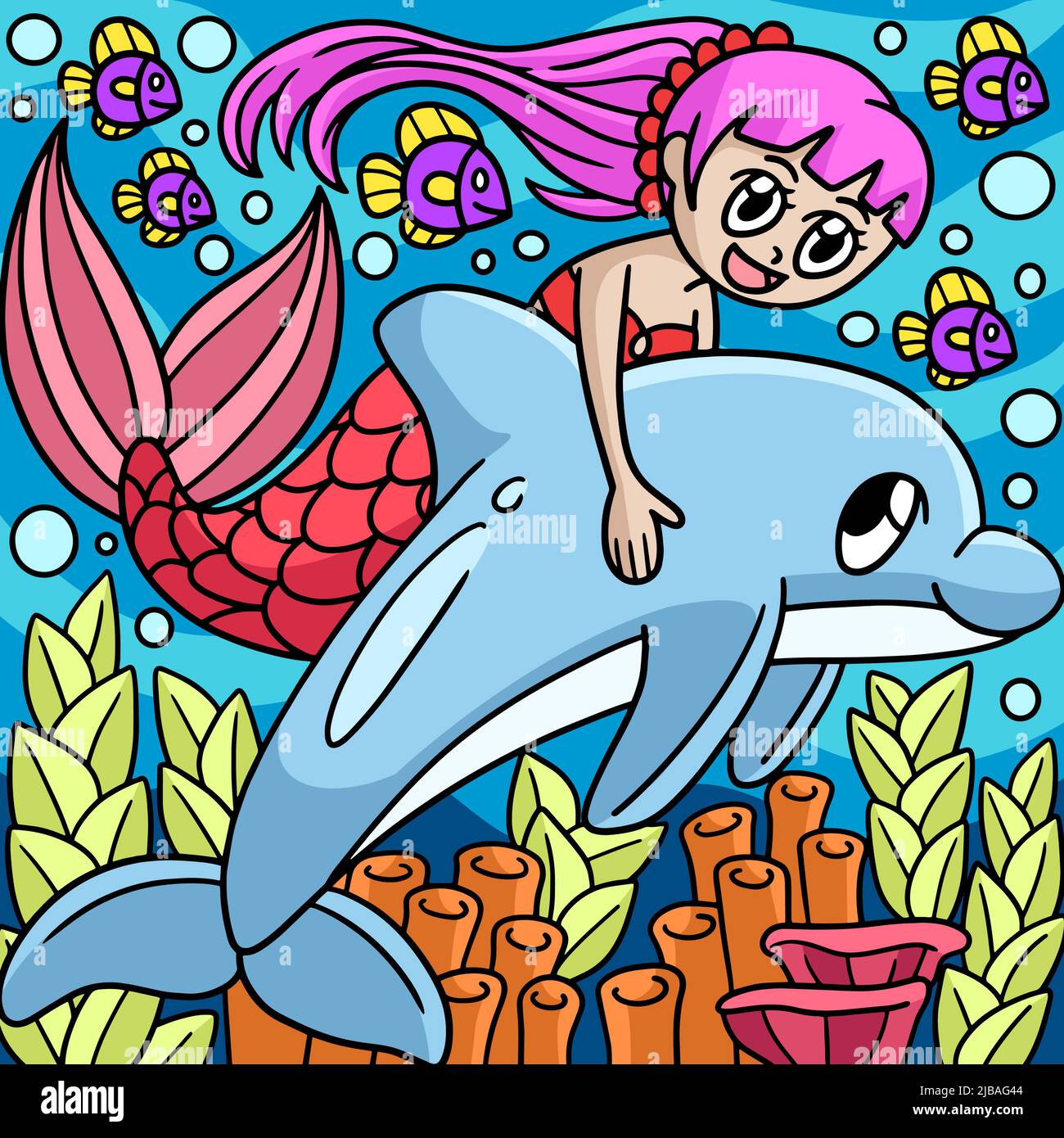 Riding a fish Stock Vector Images - Alamy