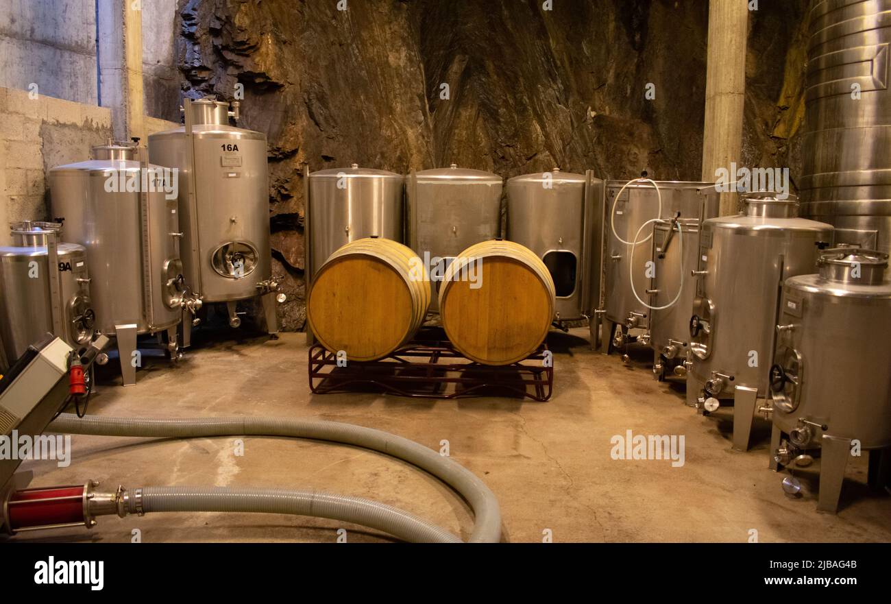 Wine barrels for making port wine Douro valley Portugal Stock Photo - Alamy