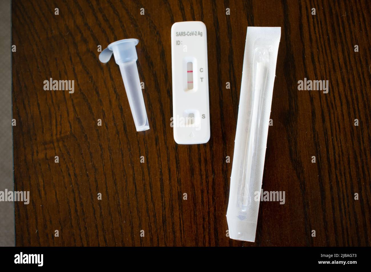 Positive COVID-19 Rapid Test / At home test Stock Photo - Alamy