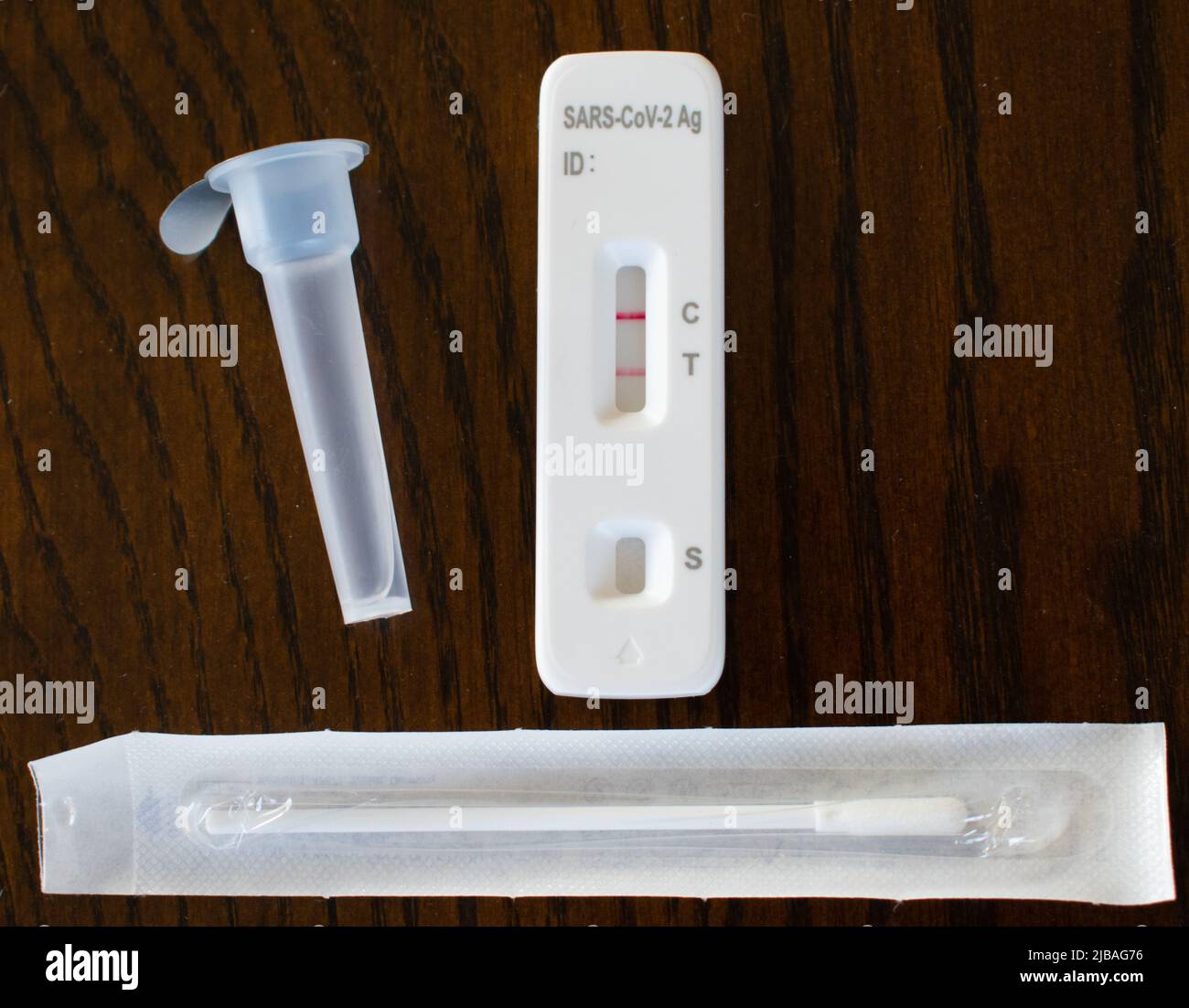 Positive COVID-19 Rapid Test / At home test Stock Photo - Alamy