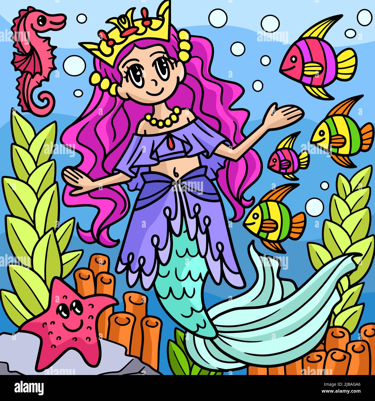 Girl starfish Stock Vector Images - Alamy