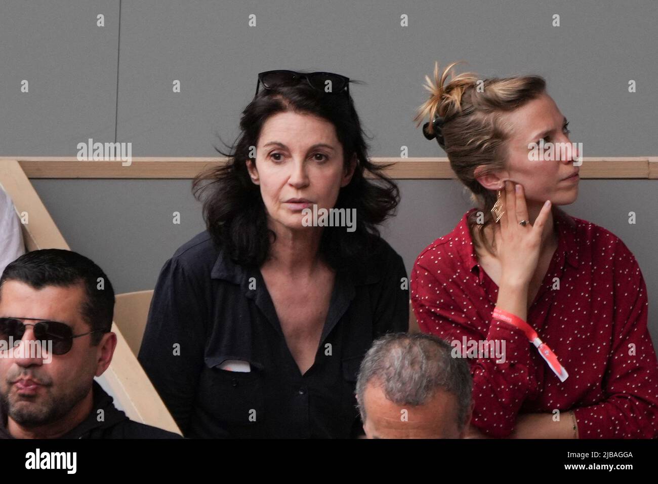 Zabou Breitman, Julie Peigne in the stands during French Open Roland ...