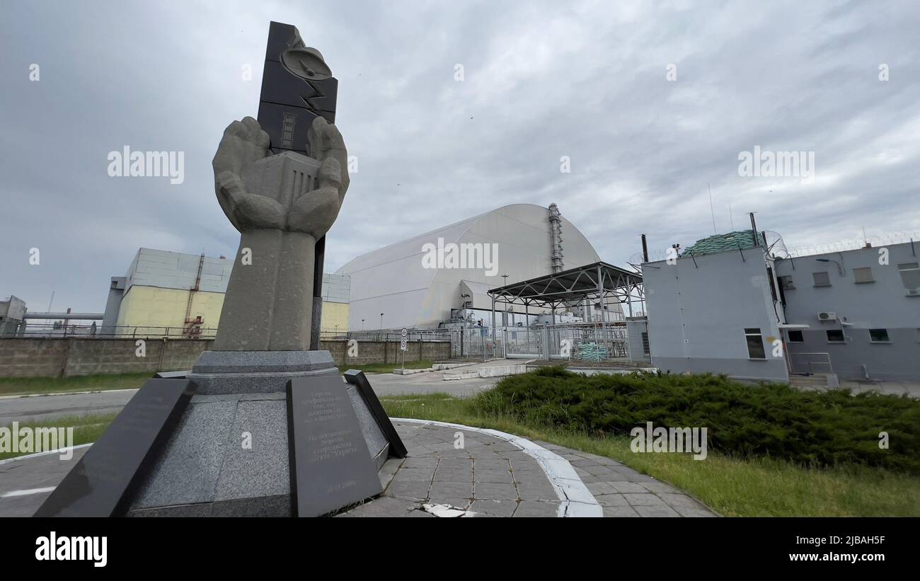 The huge secure dome that seals the sarcophagus over the damaged ...