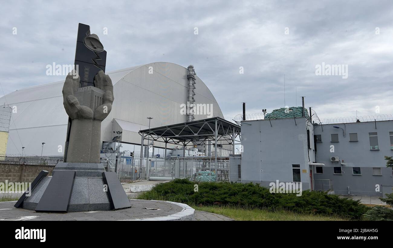 The huge secure dome that seals the sarcophagus over the damaged ...
