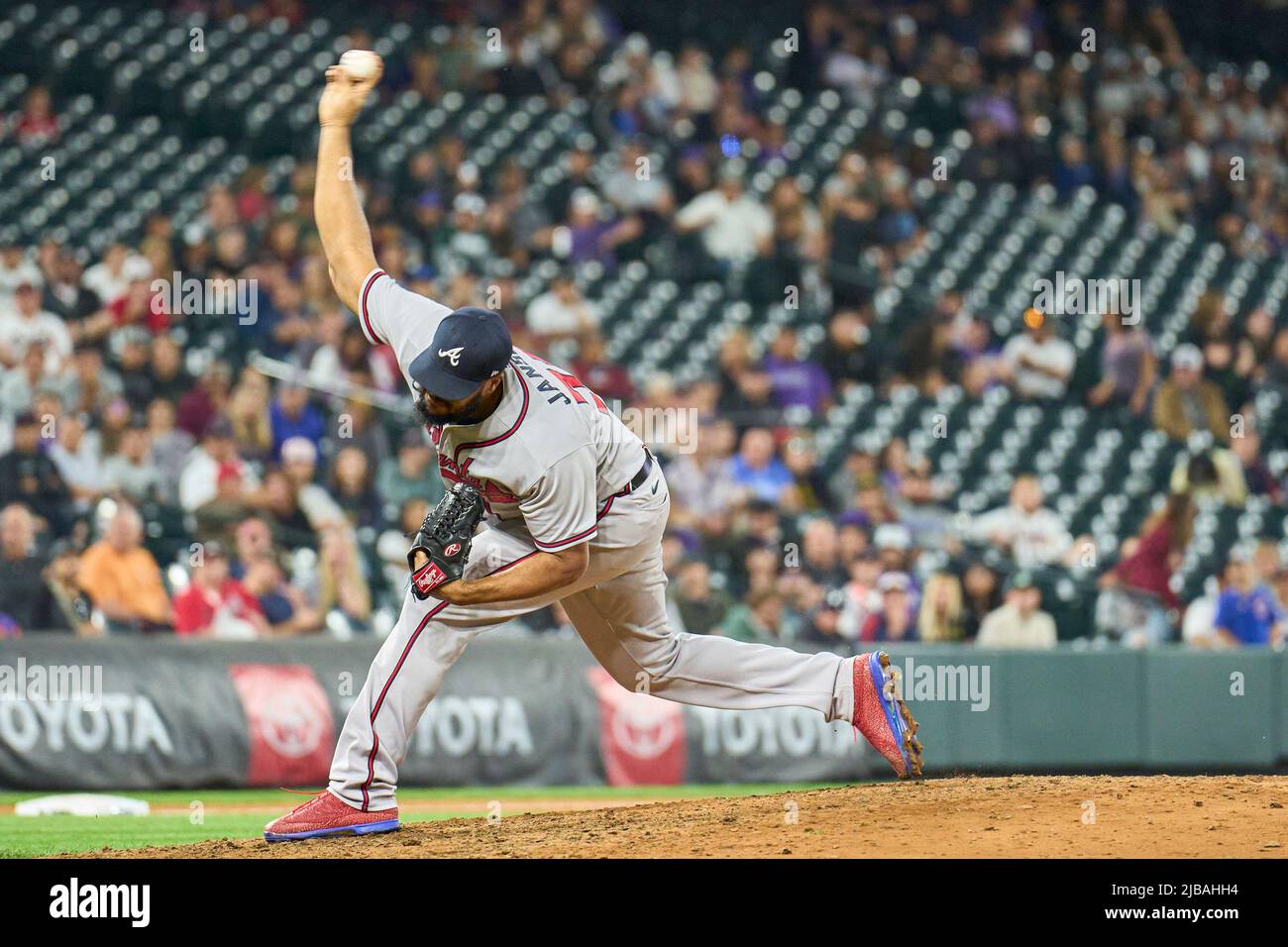 June 3 2022: Atlanta pitcher Kenley Jansen (74) throws a pitch during ...