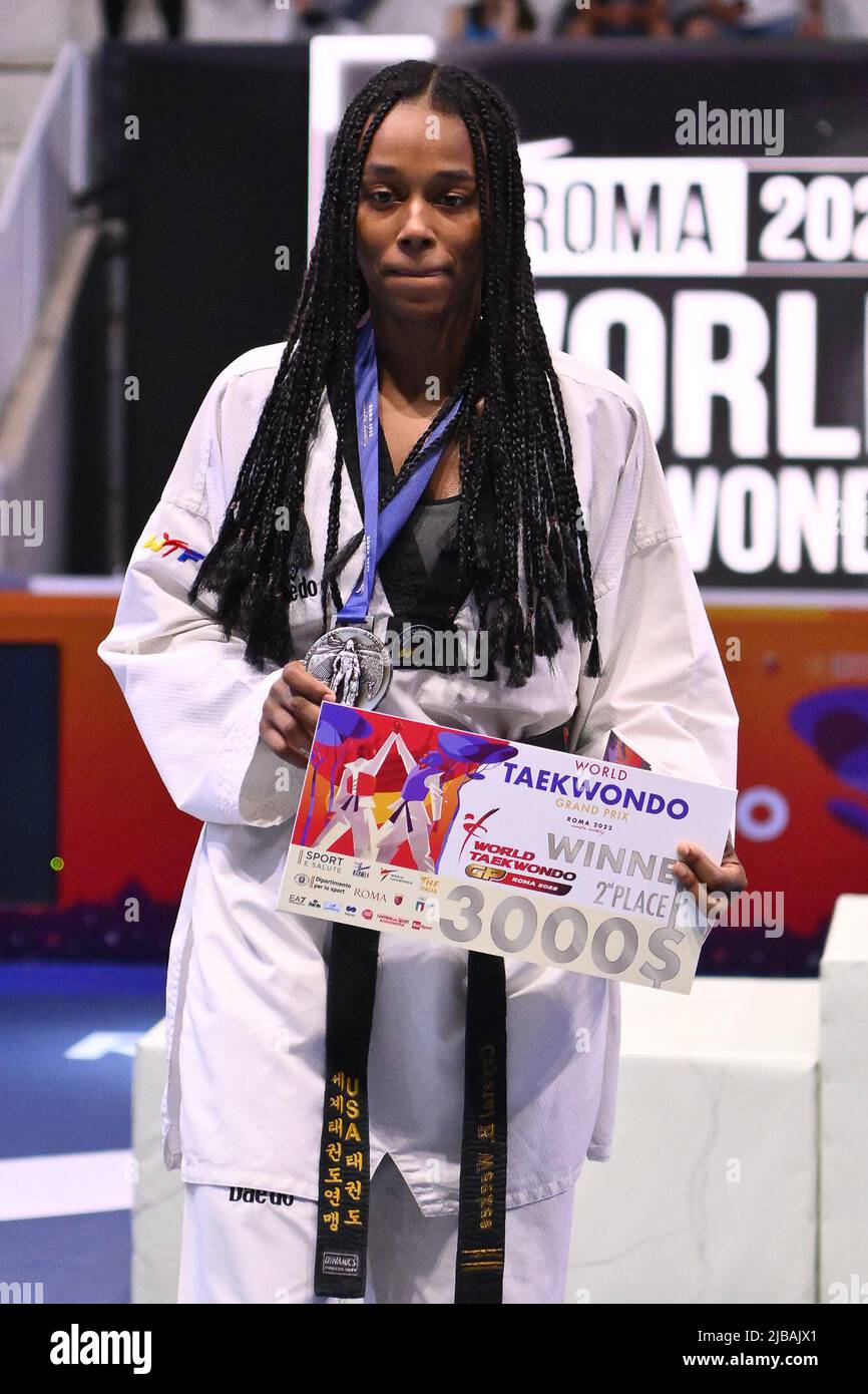 Crystal WEEKES (PUR) during SF and F round of World Taekwondo Grand ...