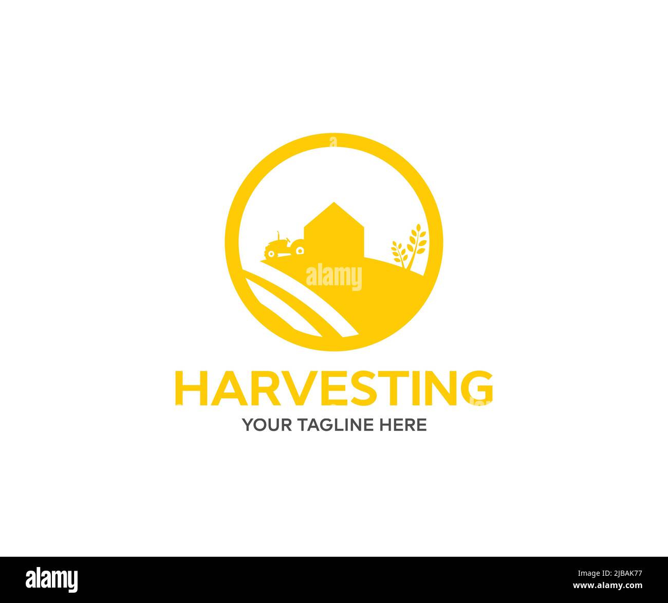 Tractor harvesting barley Cut Out Stock Images & Pictures - Alamy