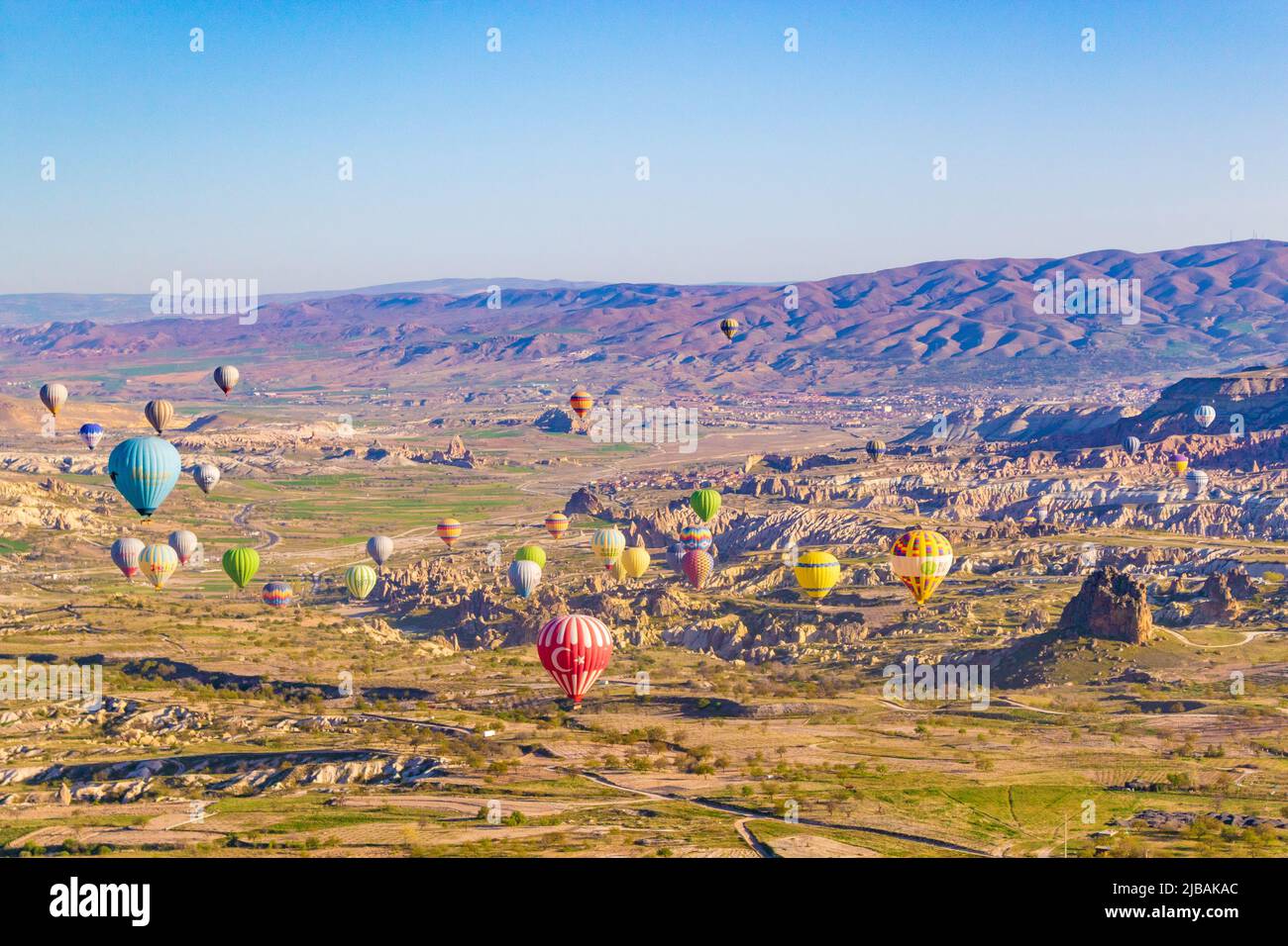 Colorful Hot Air Balloons over Cappadocia-a semi-arid region in central ...