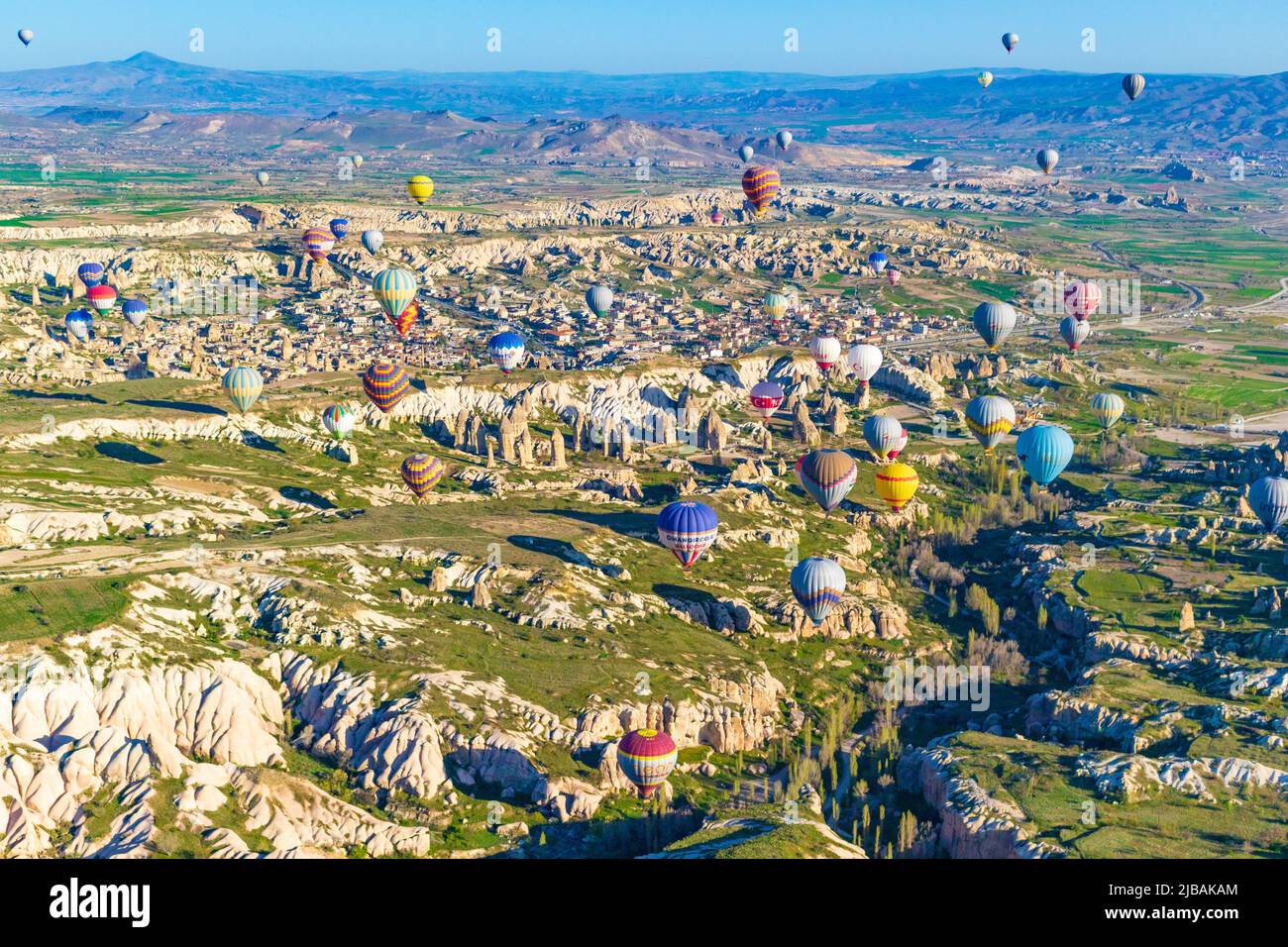 Colorful Hot Air Balloons over Cappadocia-a semi-arid region in central ...