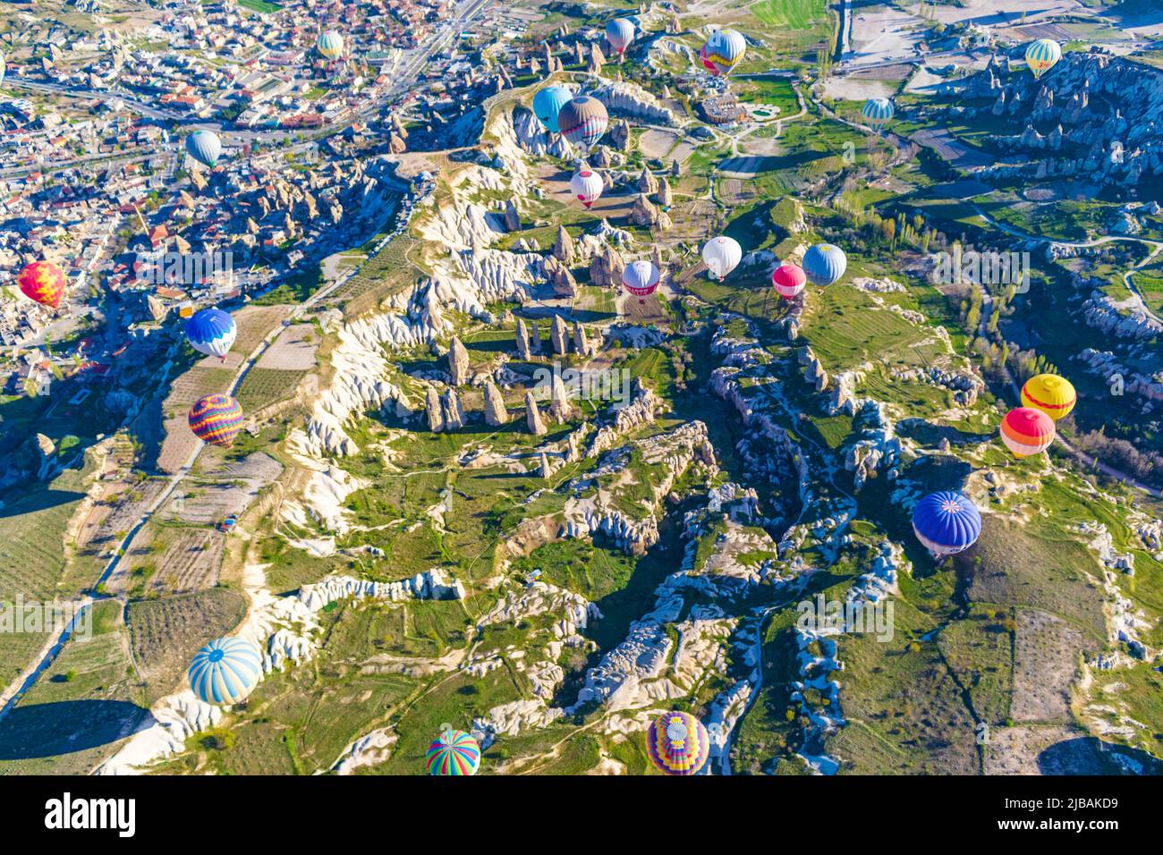 Colorful Hot Air Balloons over Cappadocia-a semi-arid region in central ...