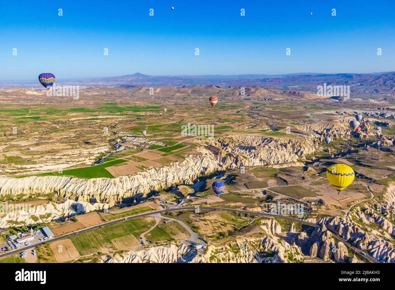 Colorful Hot Air Balloons over Cappadocia-a semi-arid region in central ...