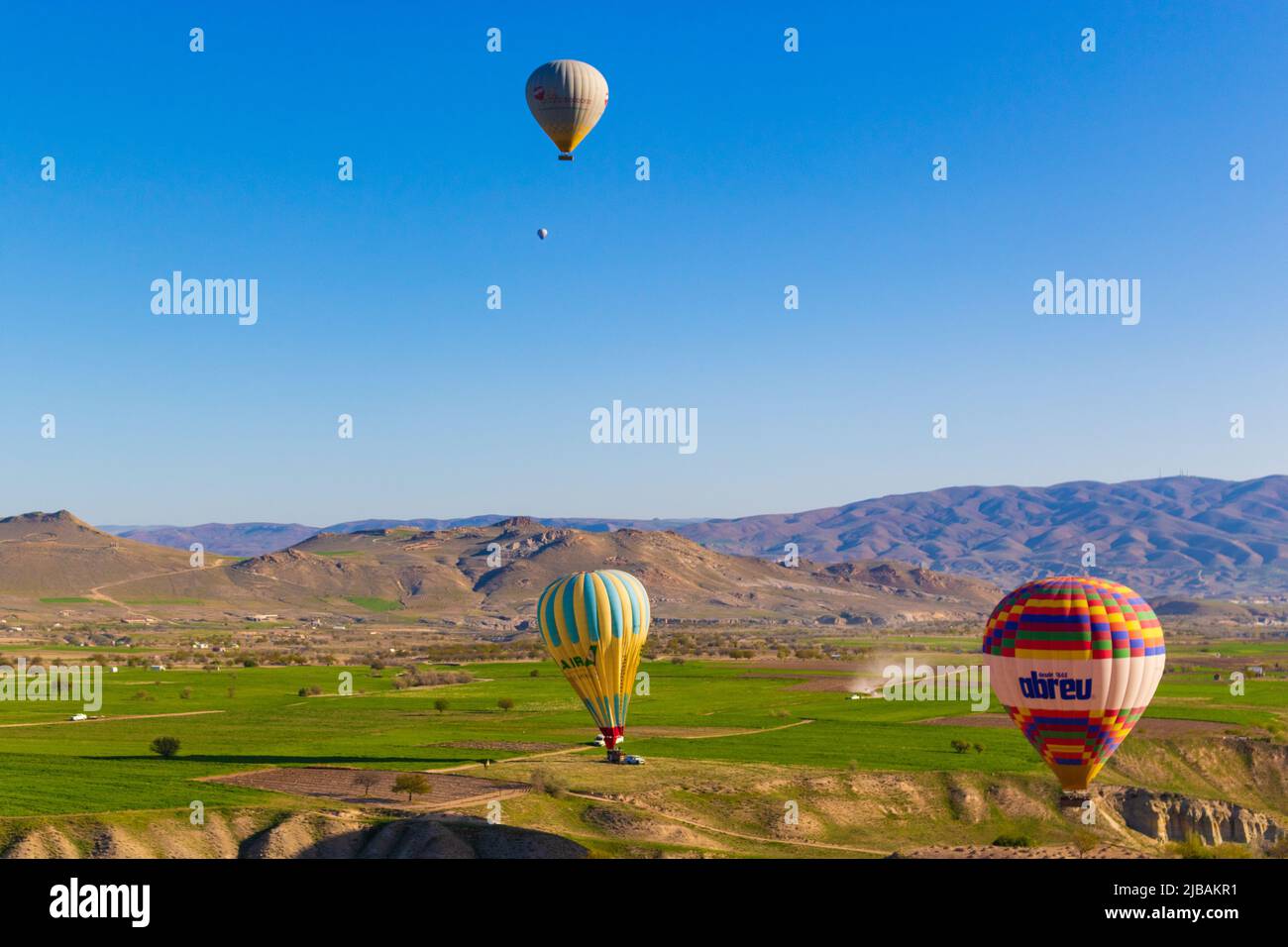 Colorful Hot Air Balloons over Cappadocia-a semi-arid region in central ...
