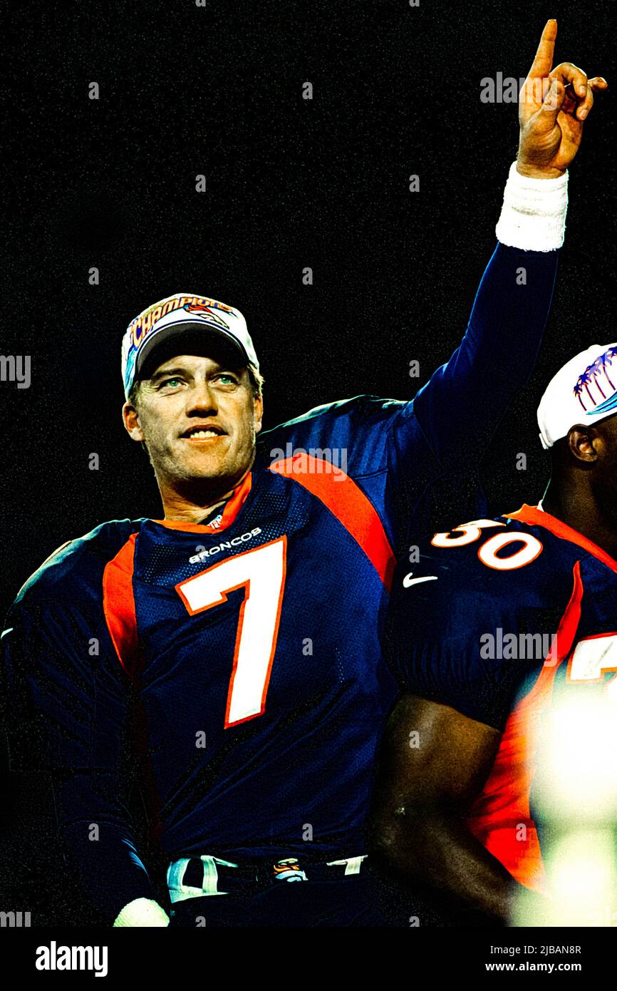John Elway, Denver Broncos quarterback in 1999 AFC Championships Stock ...
