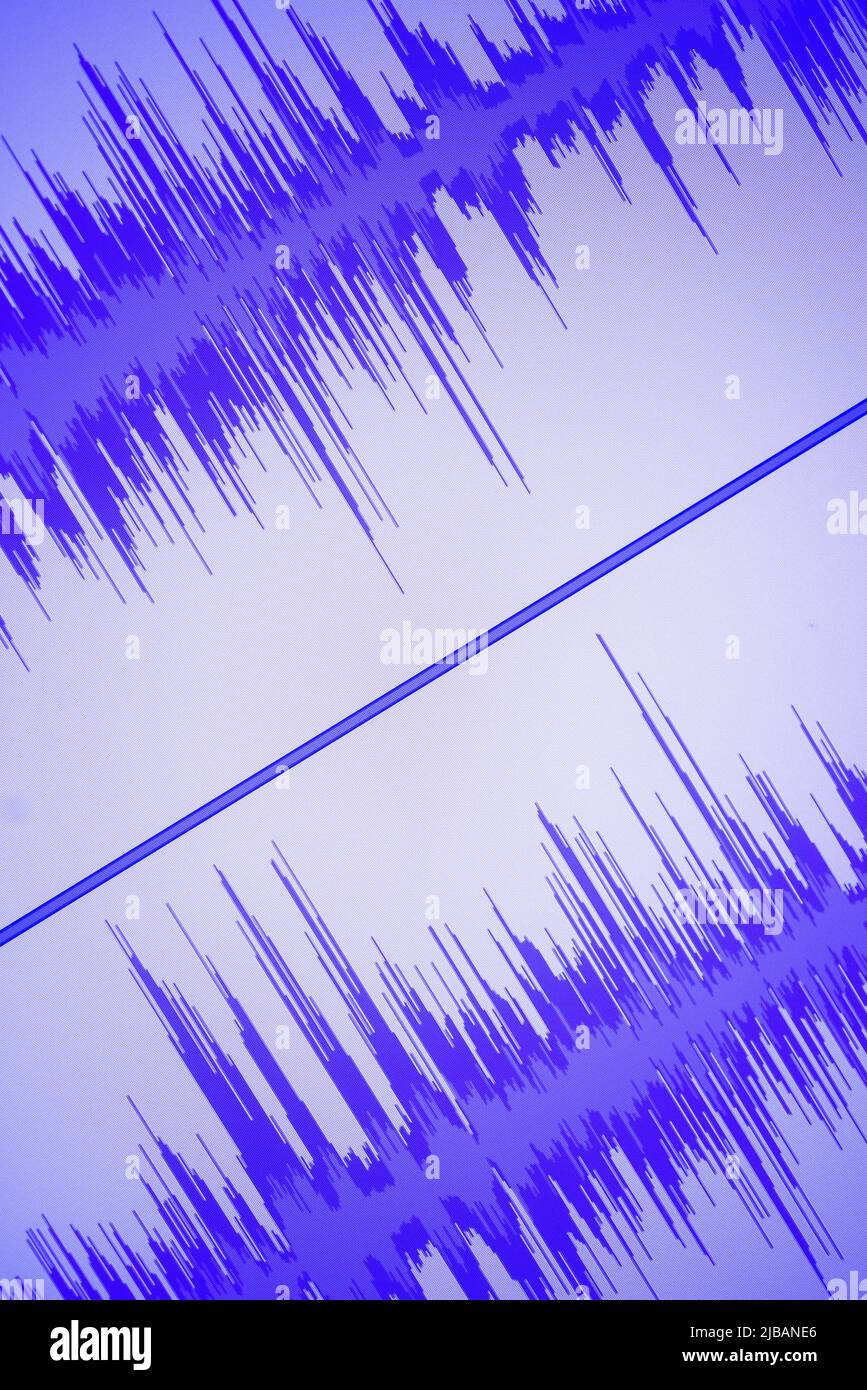 Voiceover studio voice actor dialogue recording audio sound wave on ...