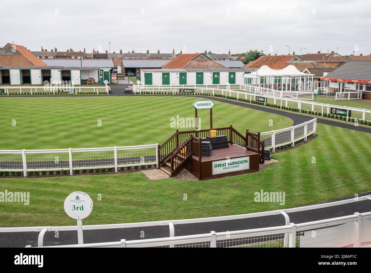 Great Yarmouth, Norfolk, UK – June 04 2022. The racecourse, used to ...