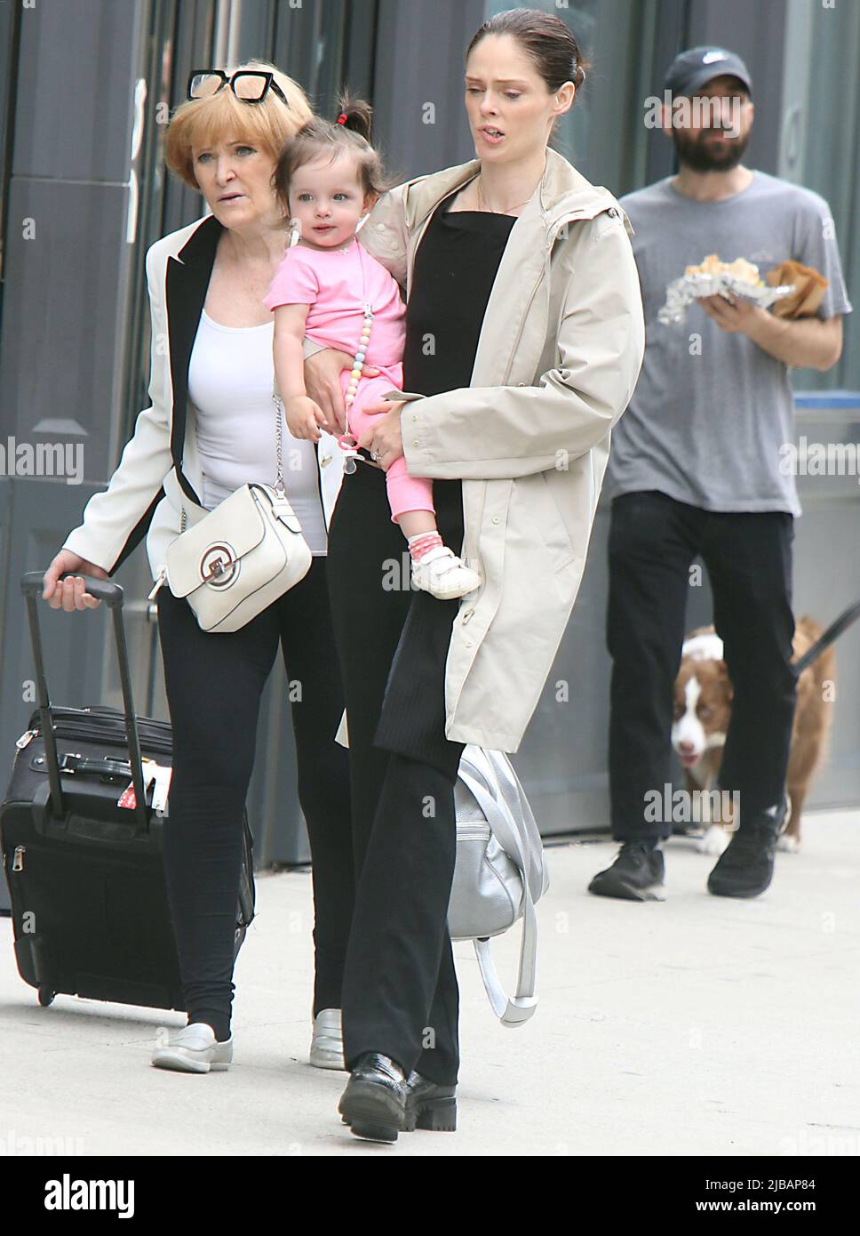 June 03, 2022.Coco Rocha and family walking in Soho in New York June 03 ...