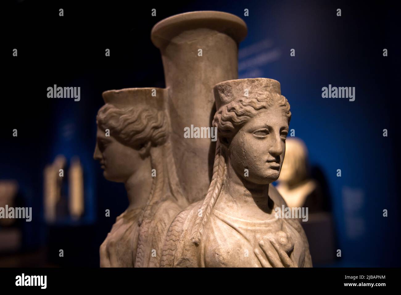Leiden, The Netherlands - AUG 07, 2021: closeup of sculpture Hecate ...