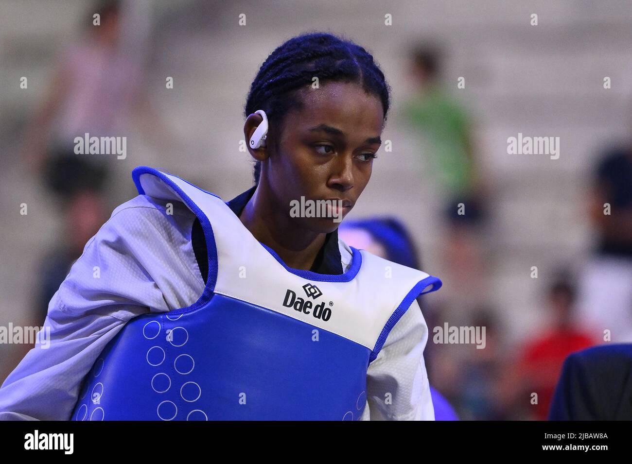 Crystal WEEKES (PUR) vs Dabin LEE (KOR) during the Final +67Kg Women ...