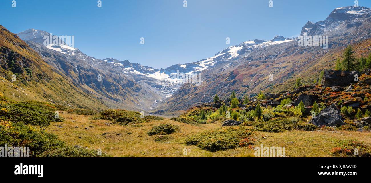 Hiking trails in the Fex Valley (Switzerland) offer nice views when ...