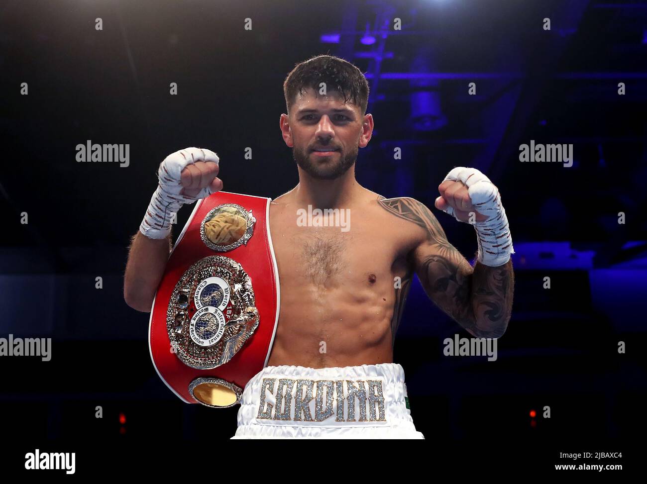 Joe Cordina celebrates defeating Kenichi Ogawa in the International ...