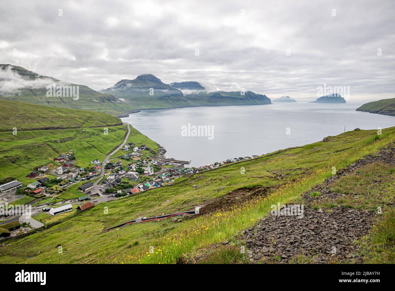 Kvivik village, Streymoy Island, Faroe Islands Stock Photo - Alamy