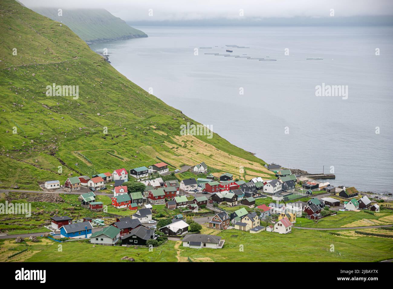 Funningur village, Eysturoy Islands, Faroe Archipelago Stock Photo - Alamy