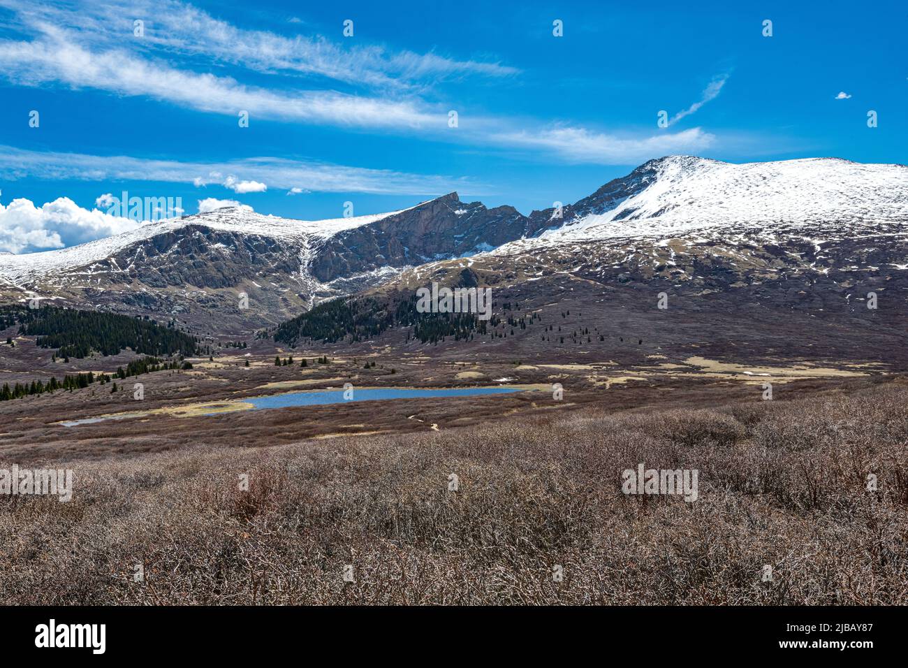 Multiple views of the Sawtooth Ridge between Mt. Evans and Bierstadt ...
