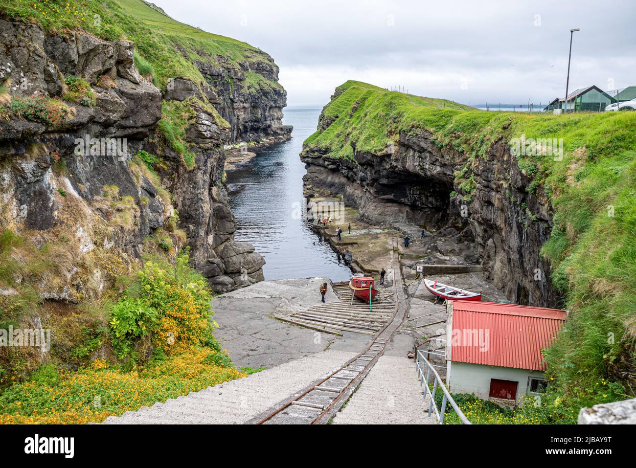 Trekking in gjogv hi-res stock photography and images - Alamy