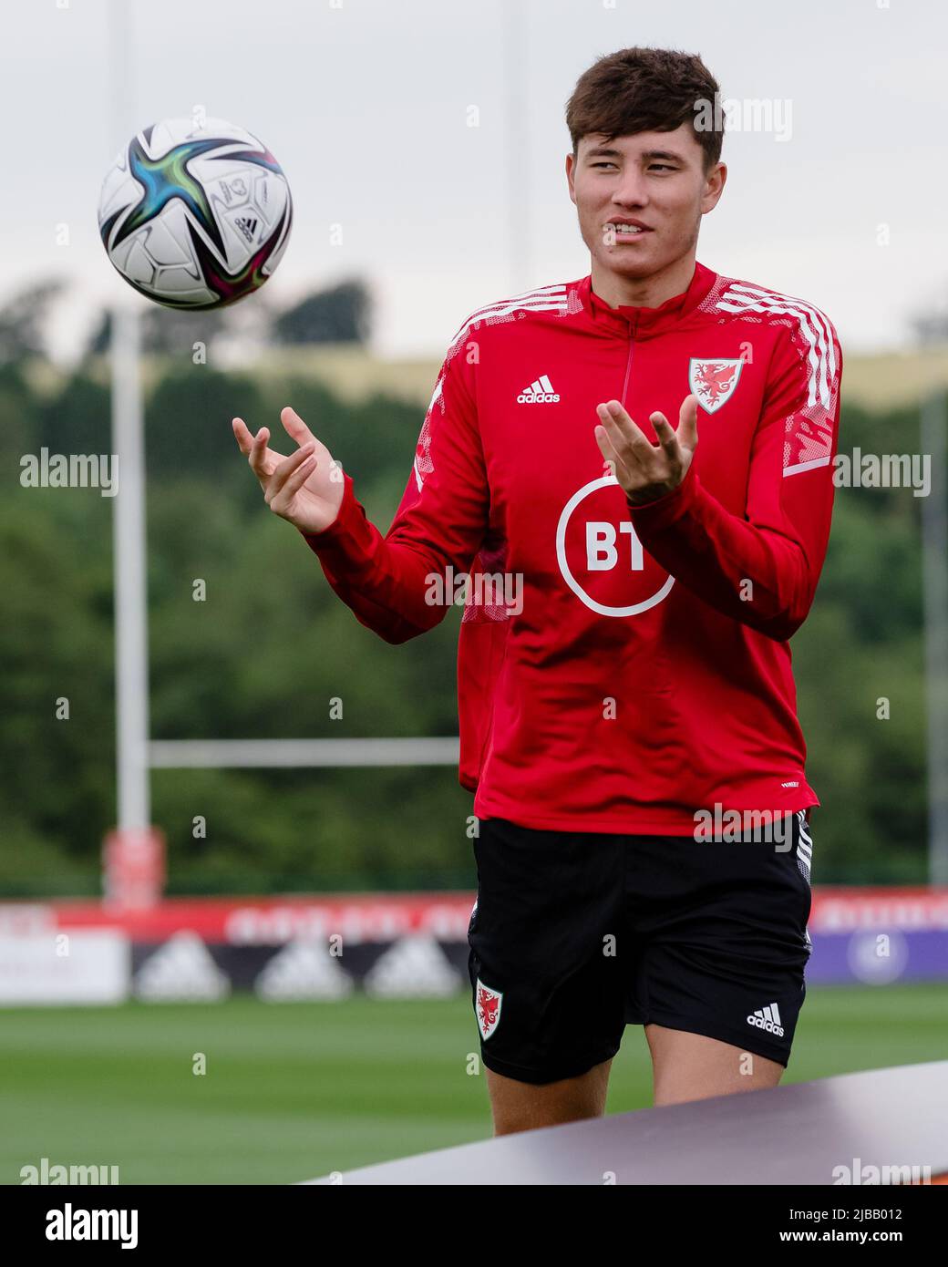 PONTYCLUN, WALES - 04 JUNE 2022: Wales' Rubin Colwill during a training ...