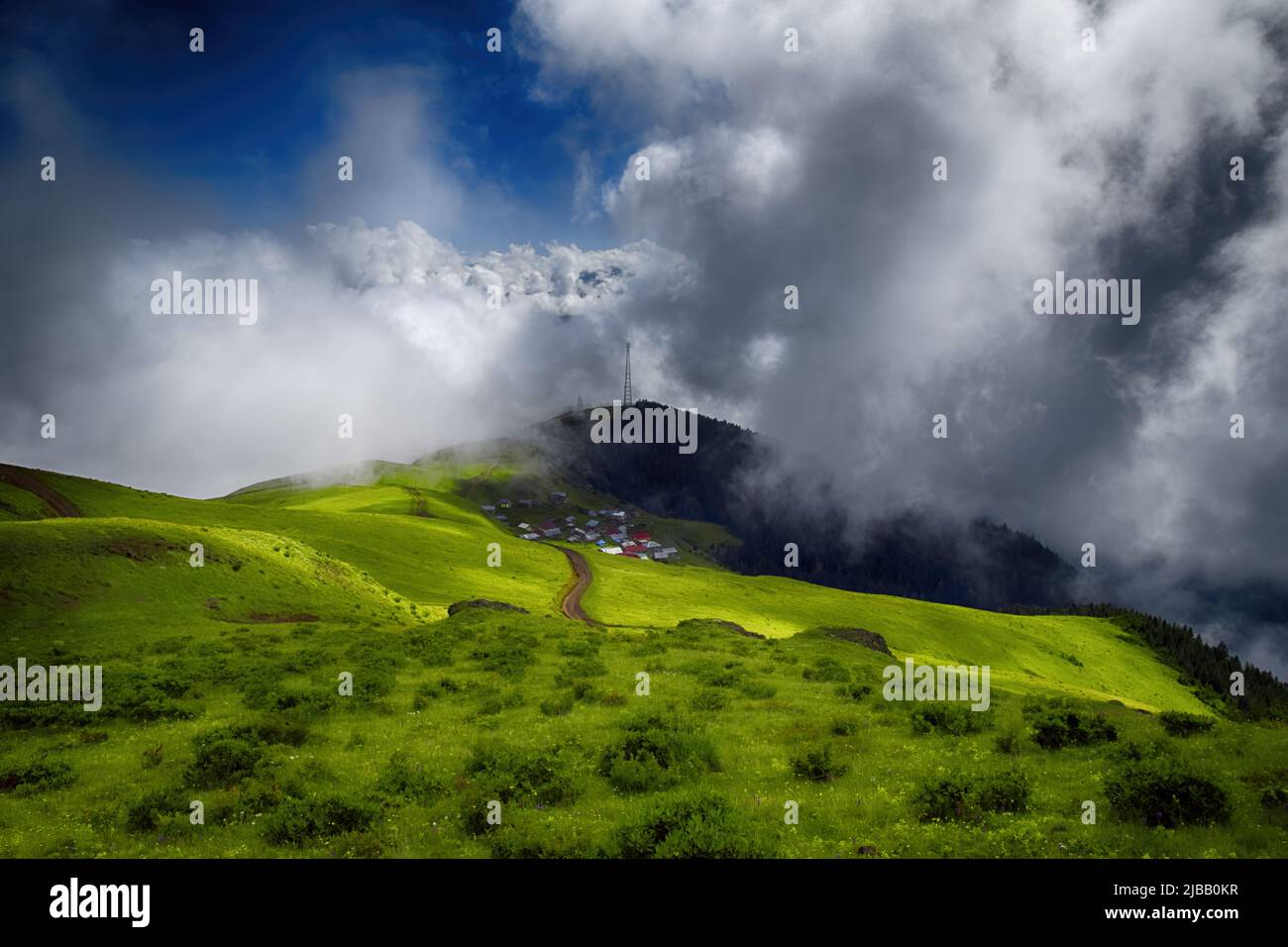A wonderful view of nature from a high plateau. The image was taken in ...