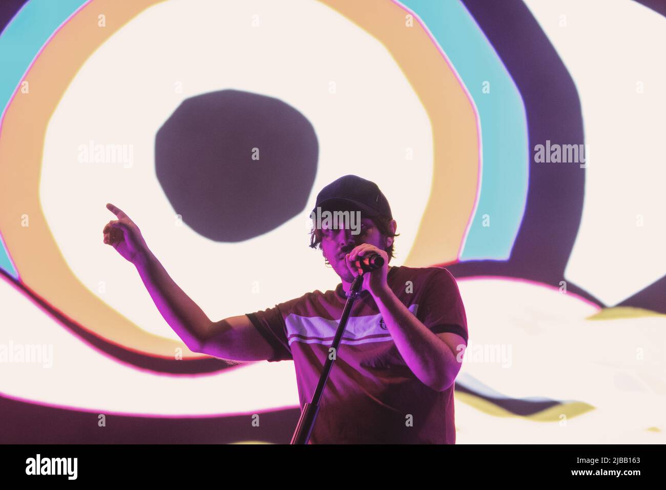 Edoardo D'Erme better known as Calcutta performs on stage for Rock In ...