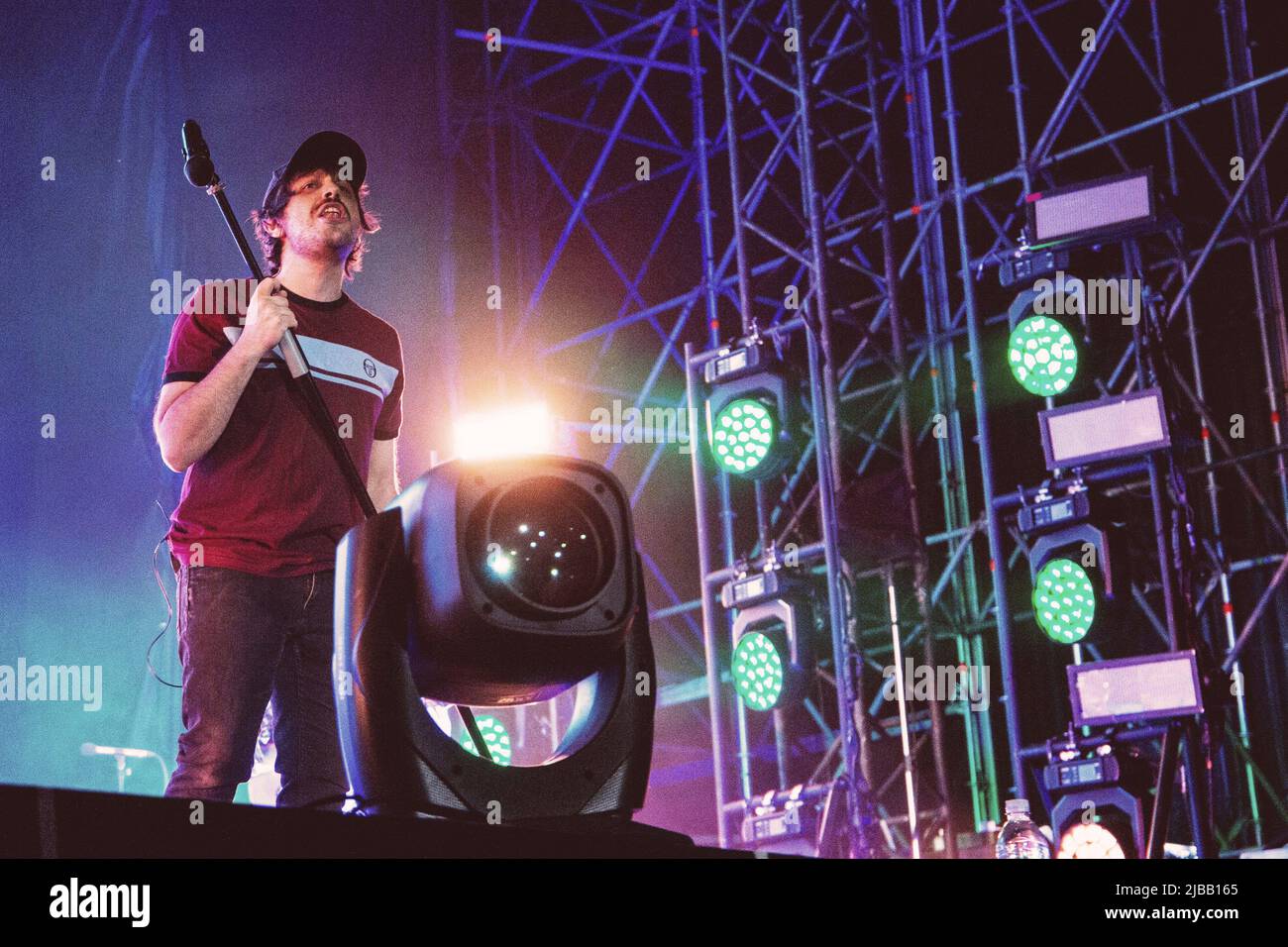 Edoardo D'Erme better known as Calcutta performs on stage for Rock In ...