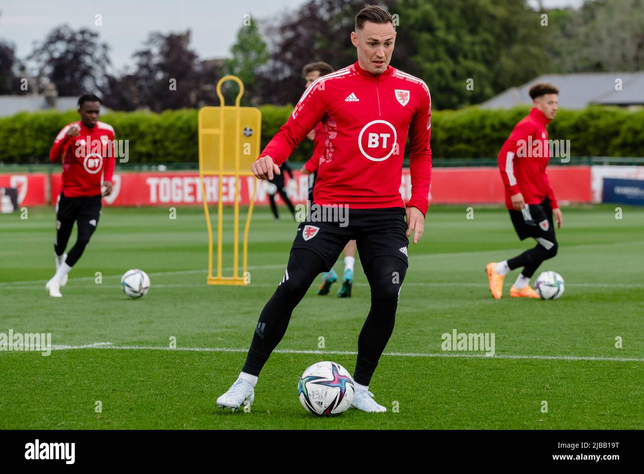 PONTYCLUN, WALES - 04 JUNE 2022: Wales' Connor Roberts during a ...