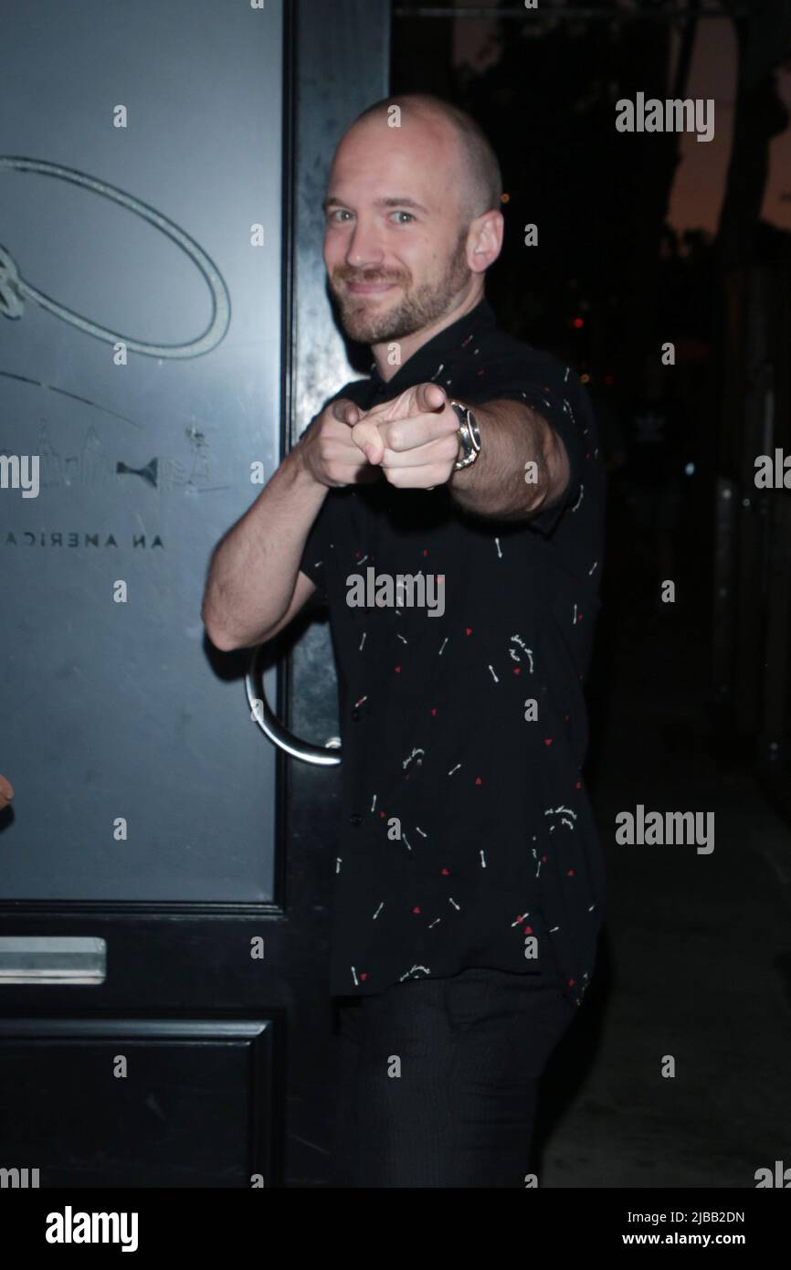 Hot Ones host Sean Evans seen out side Craig's restaurant in Los ...