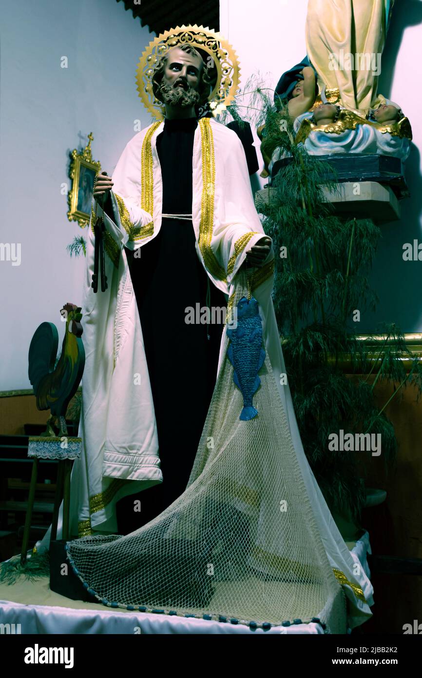 catholic images decorated inside a church during holy week Stock Photo ...