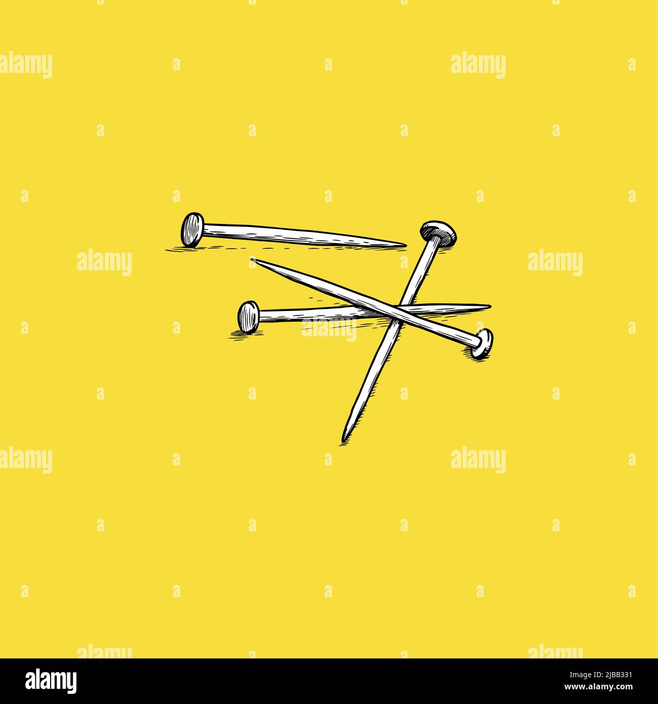 Nail icon, sketch and vintage style. - Vector Stock Vector Image & Art ...