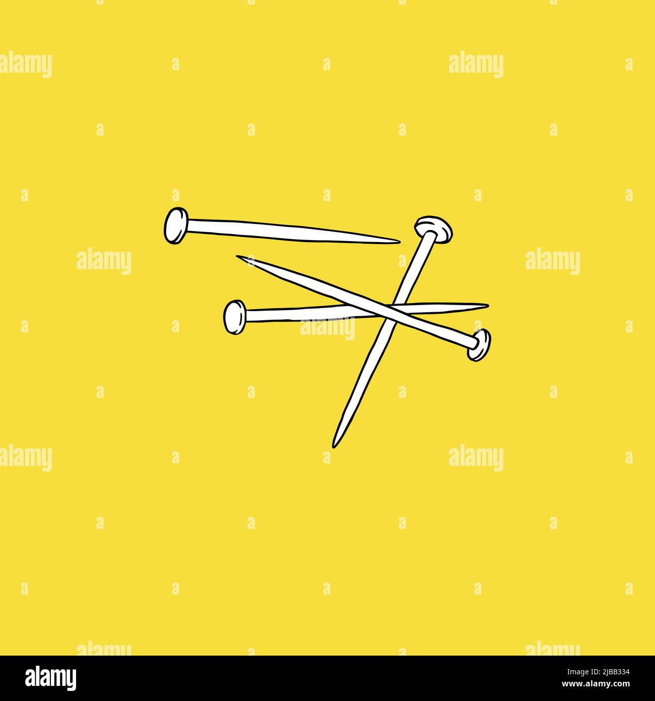 Nail icon, sketch and vintage style. - Vector Stock Vector Image & Art ...