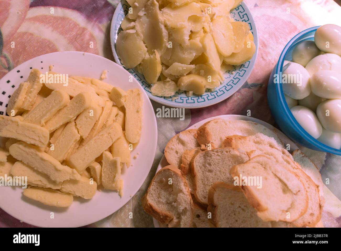 ingredients to prepare typical colombian bread soup,peasant cheese ...
