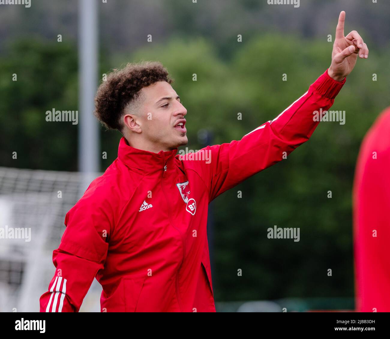 PONTYCLUN, WALES - 04 JUNE 2022: Wales' Ethan Ampadu during a training ...
