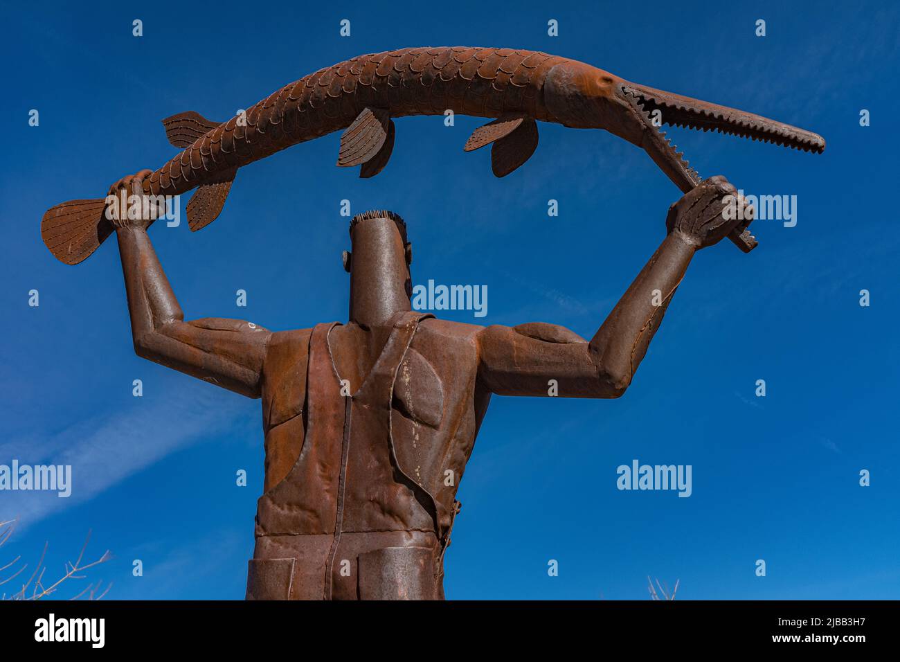 rear view of "Gar Man" by Joe Barrington 1997, Albuquerque Public Art ...