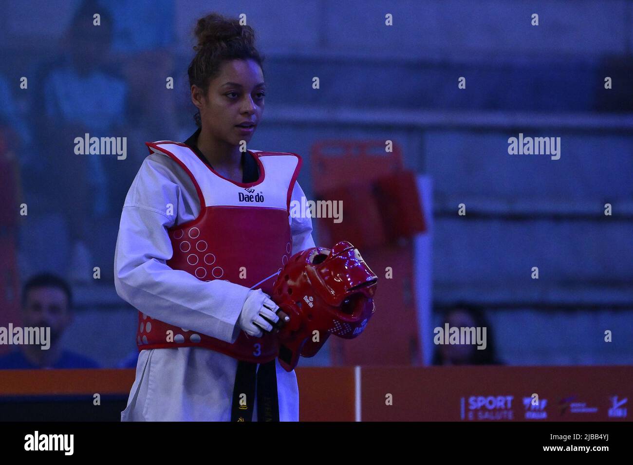 Julyana AL-SADEQ (JOR) vs Magda WIET HENIN (FRA) during the final -67Kg ...