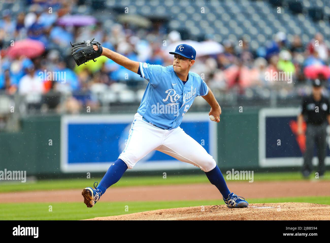 June 4, 2022: Kris Bubic (50) of the Kansas City Royals pitches against ...
