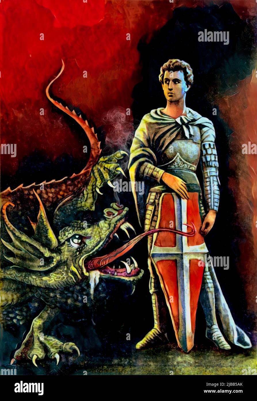 St. George and the Dragon Stock Photo - Alamy