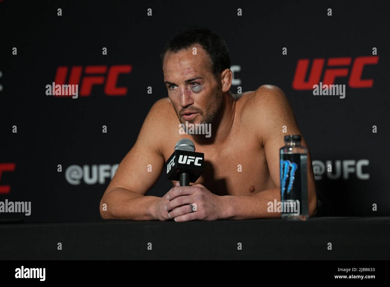 LAS VEGAS, NV - May 4: Damon Jackson speaks with the press following ...
