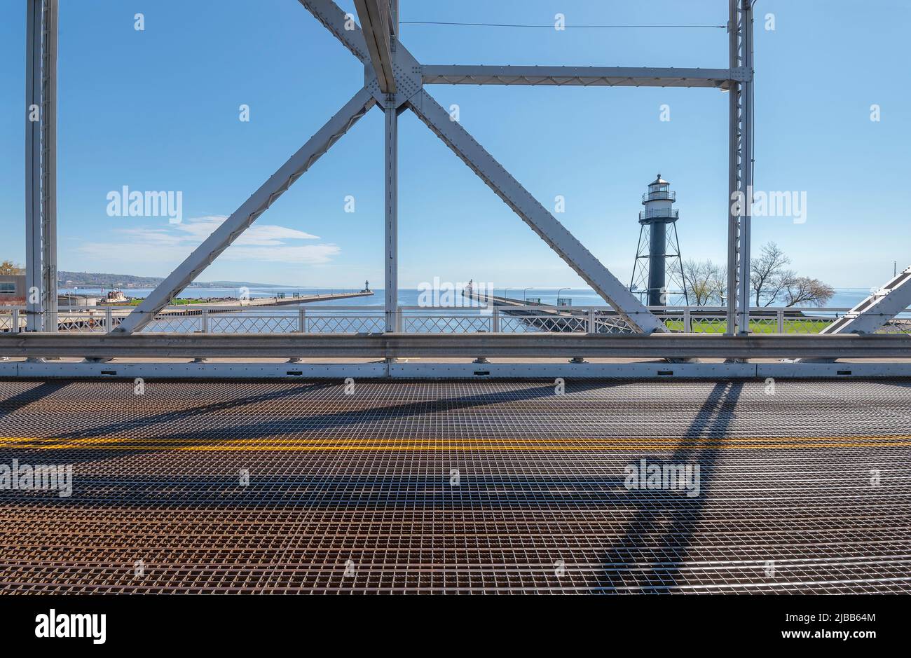 View of the Duluth Harbor from the Aerial Lift Bridge Stock Photo - Alamy