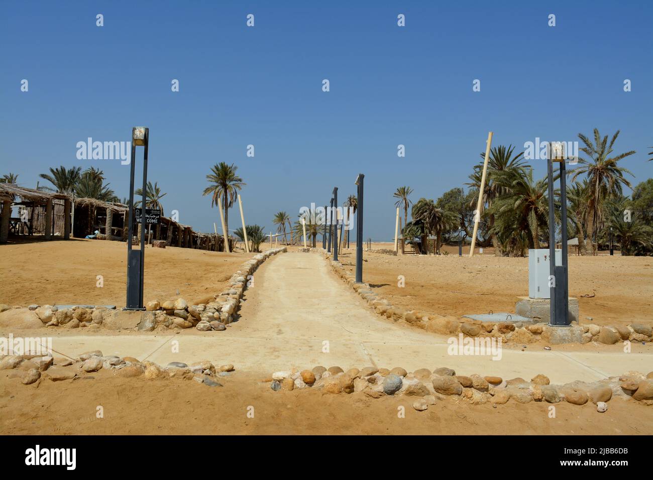 Prophet Moses Springs, Water wells and palms in Sinai Peninsula, Ras ...