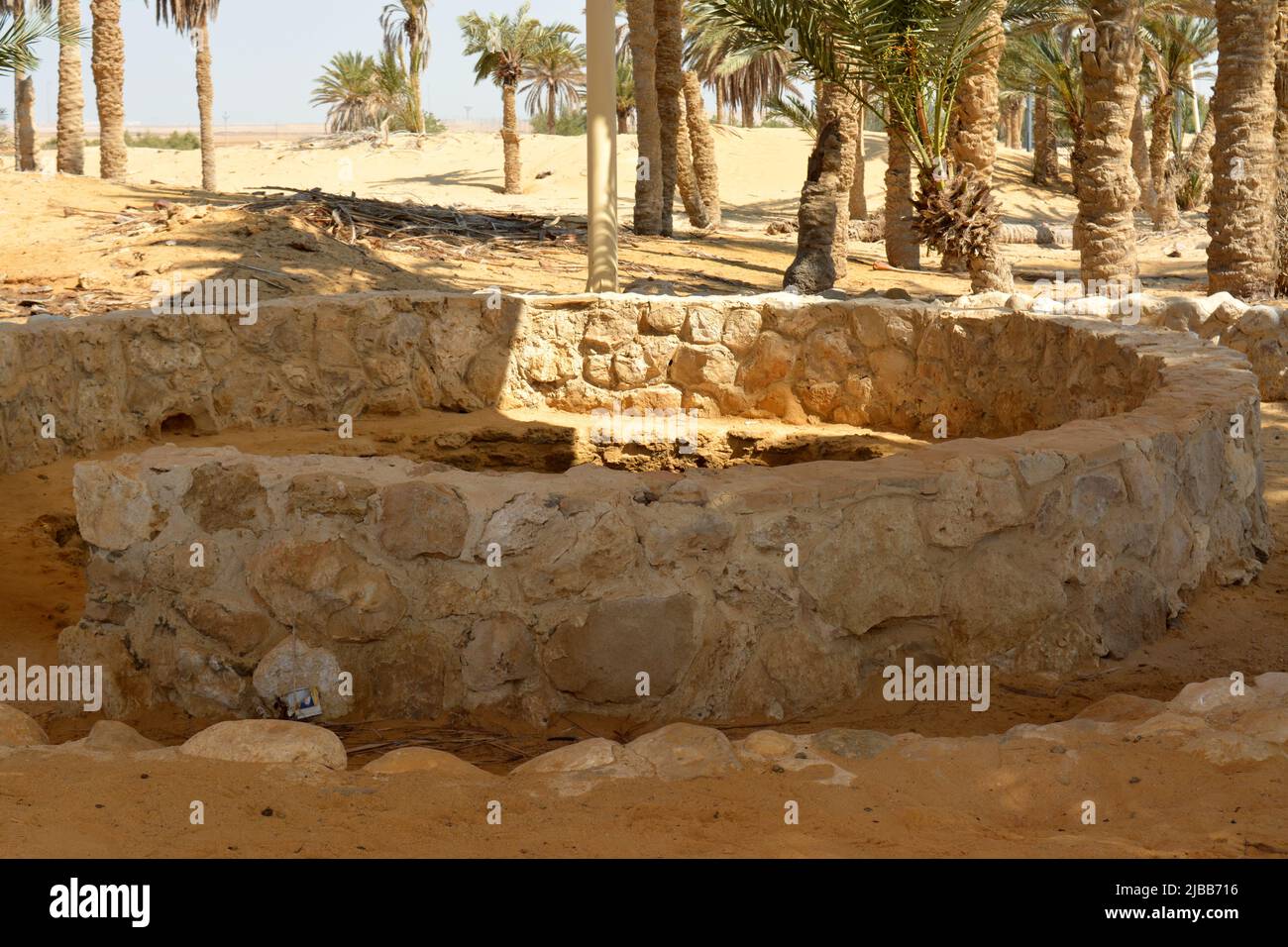 Prophet Moses Springs, Water wells and palms in Sinai Peninsula, Ras ...