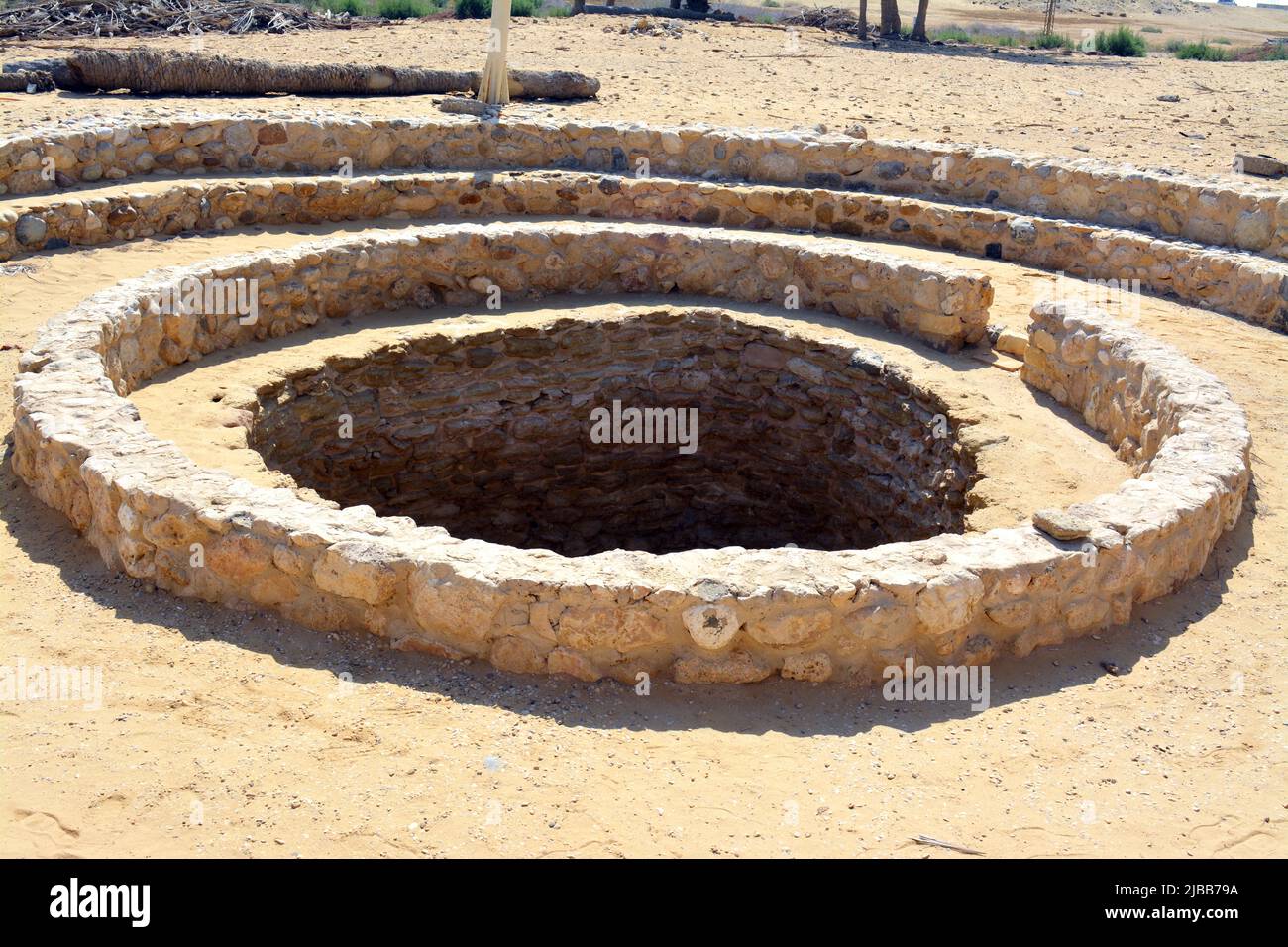 Prophet Moses Springs, Water wells and palms in Sinai Peninsula, Ras ...
