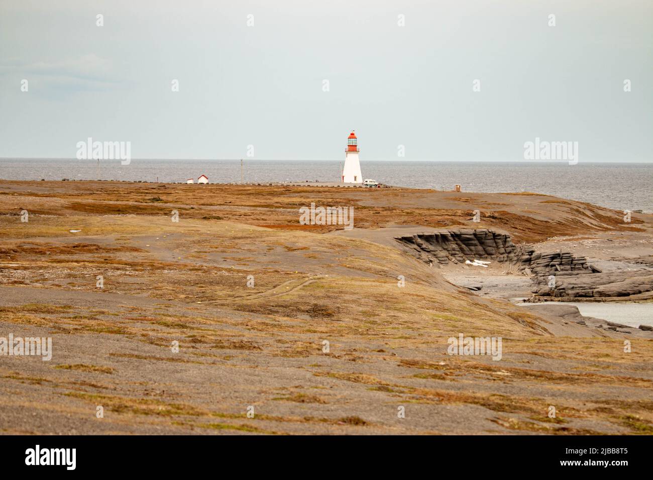 The light tower at Point Riche, Port au Choix, Newfoundland and ...